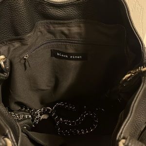 Black Rivet | Bags | Black Rivet Black Leather Tote New | Poshmark